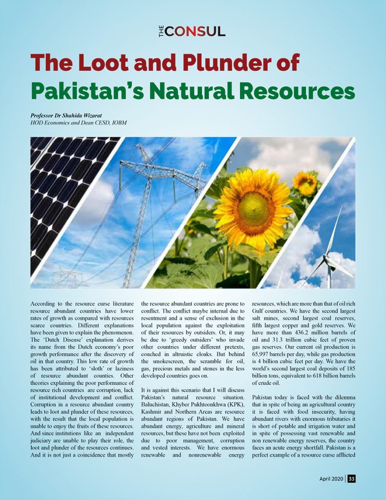 The Loot and Plunder of Pakistan’s Natural Resources – Center of ...
